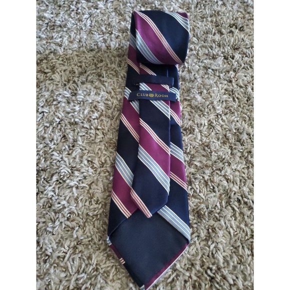Club Room | Accessories | Club Room Mens Classic Stripe Tie Purple Size ...